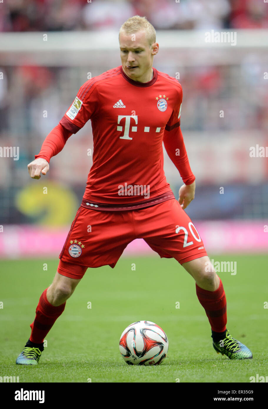 Munich, Germany. 23rd May, 2015. Munich's Sebastian Rode in action at ...