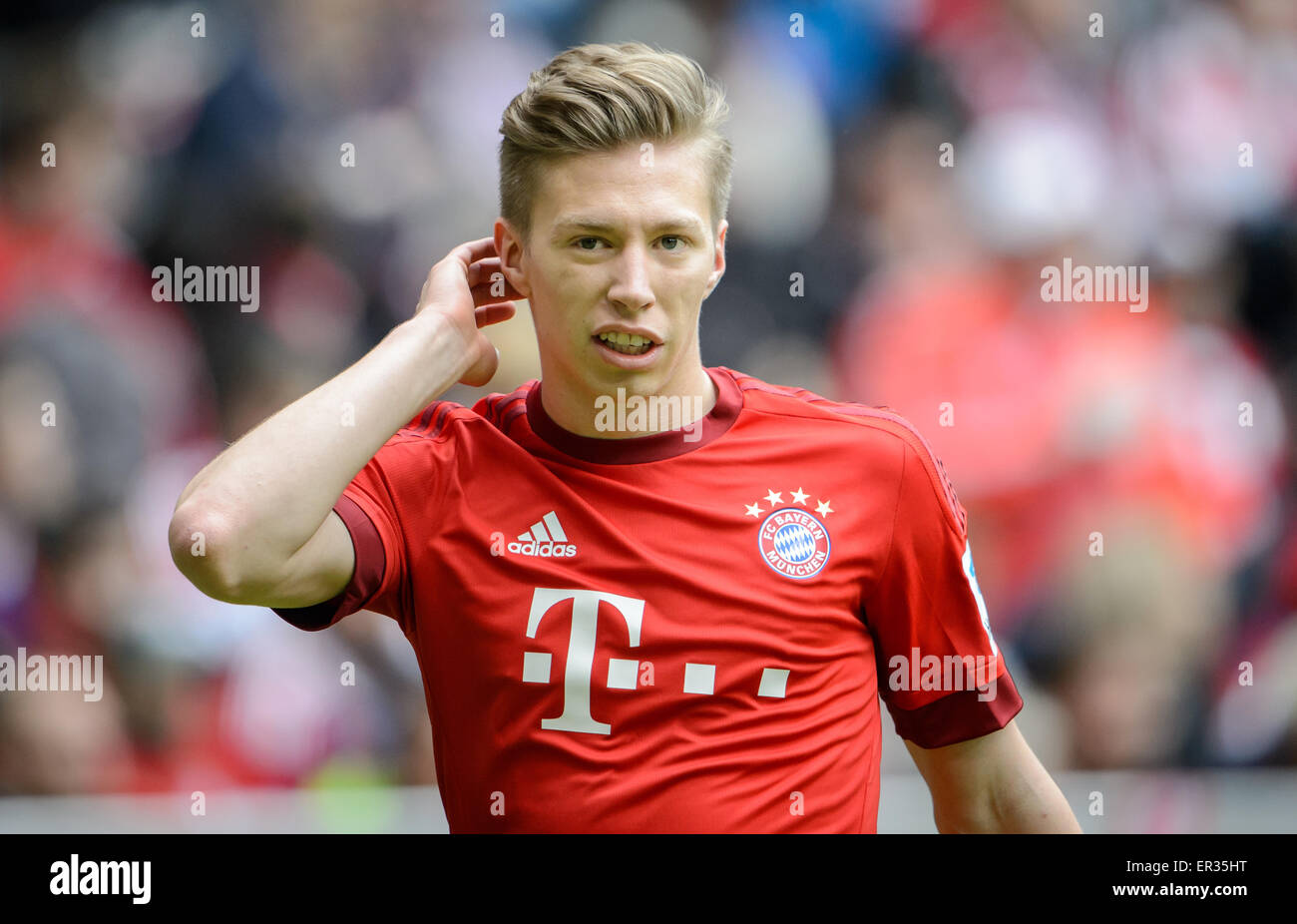 Munich, Germany. 23rd May, 2015. Munich's Mitchell Weiser at the German ...