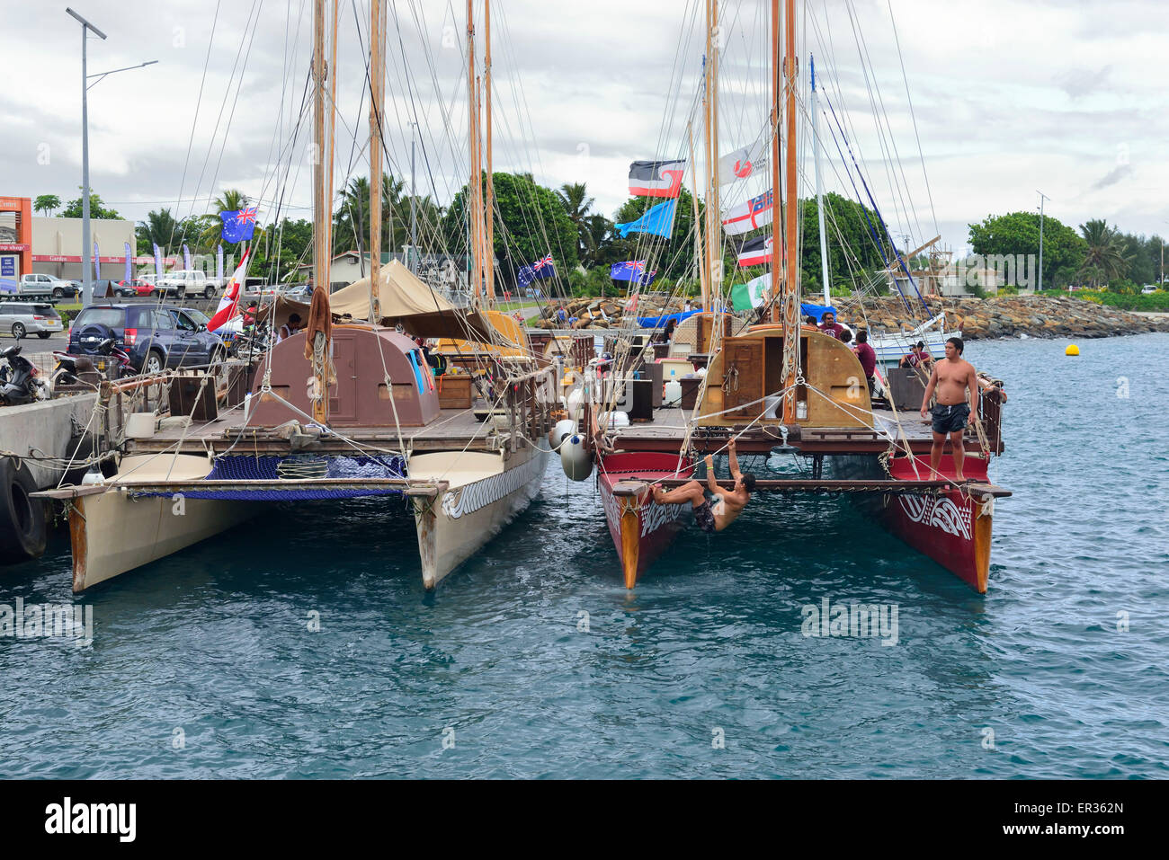 24th May 2015 Avatiu Harbour, Rarotonga ,Cooks islands . Vaka Marumaru ...