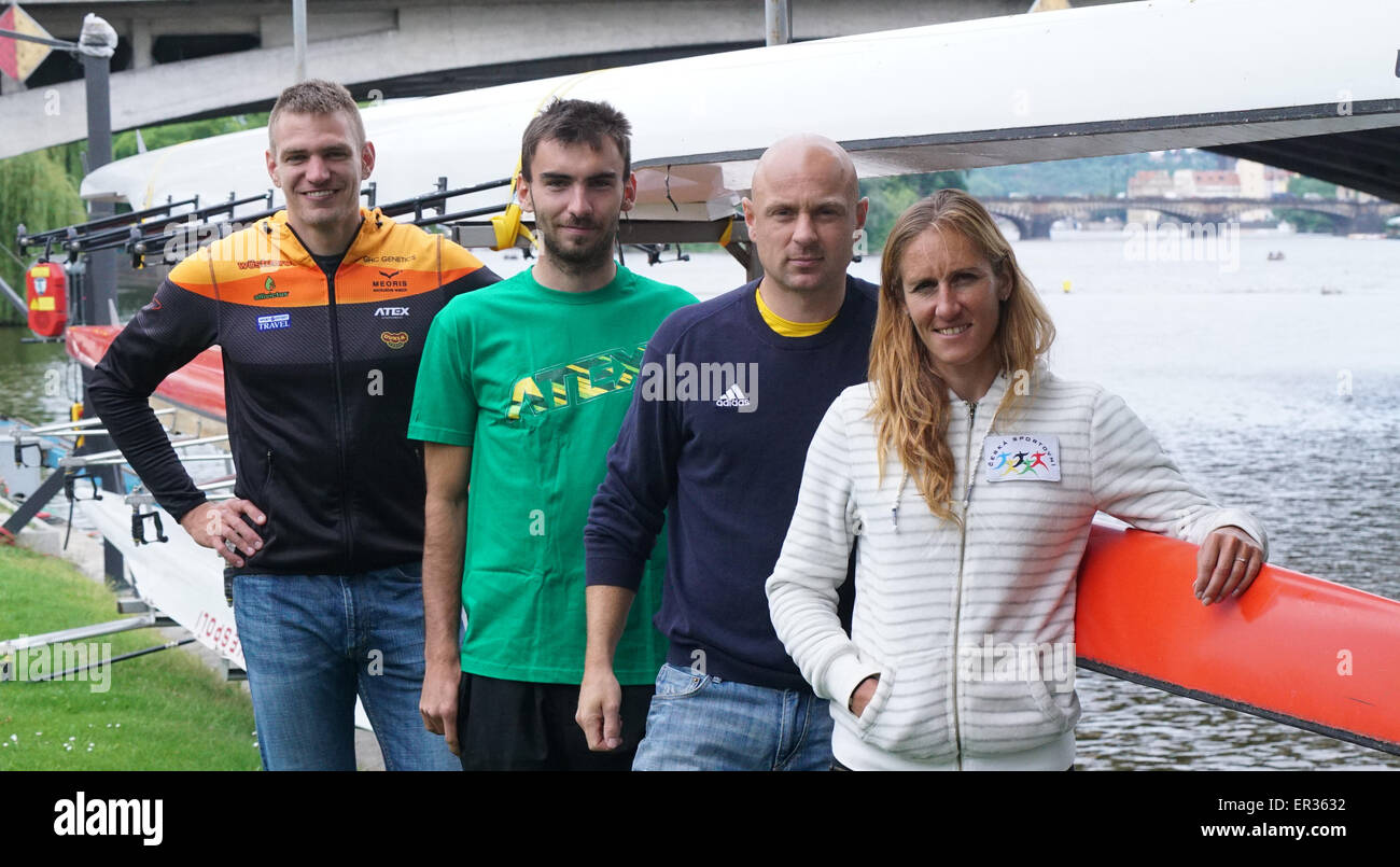From left Czechs Ondrej Synek, Michal Plocek, David Jirka and Miroslava ...