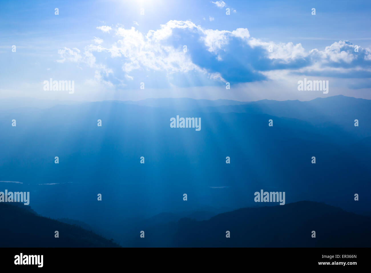 Sunray through cloud on sky can be used as background and dramatic look ...