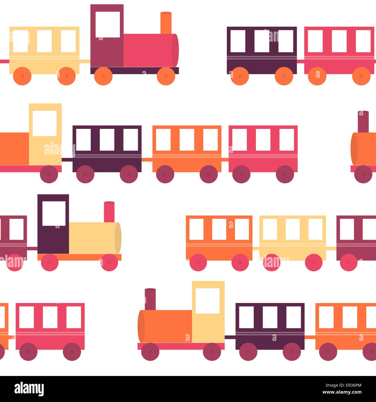 Children's Train Seamless Pattern Vector Illustration Stock Vector ...