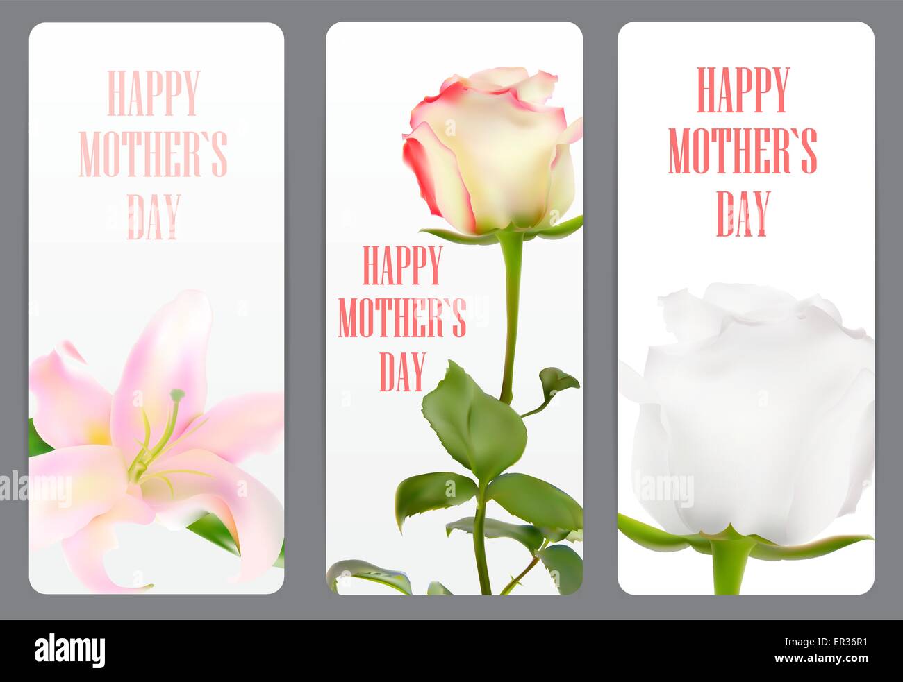 Happy Mother`s Day Poster Card Vector Illustration Stock Vector Image ...