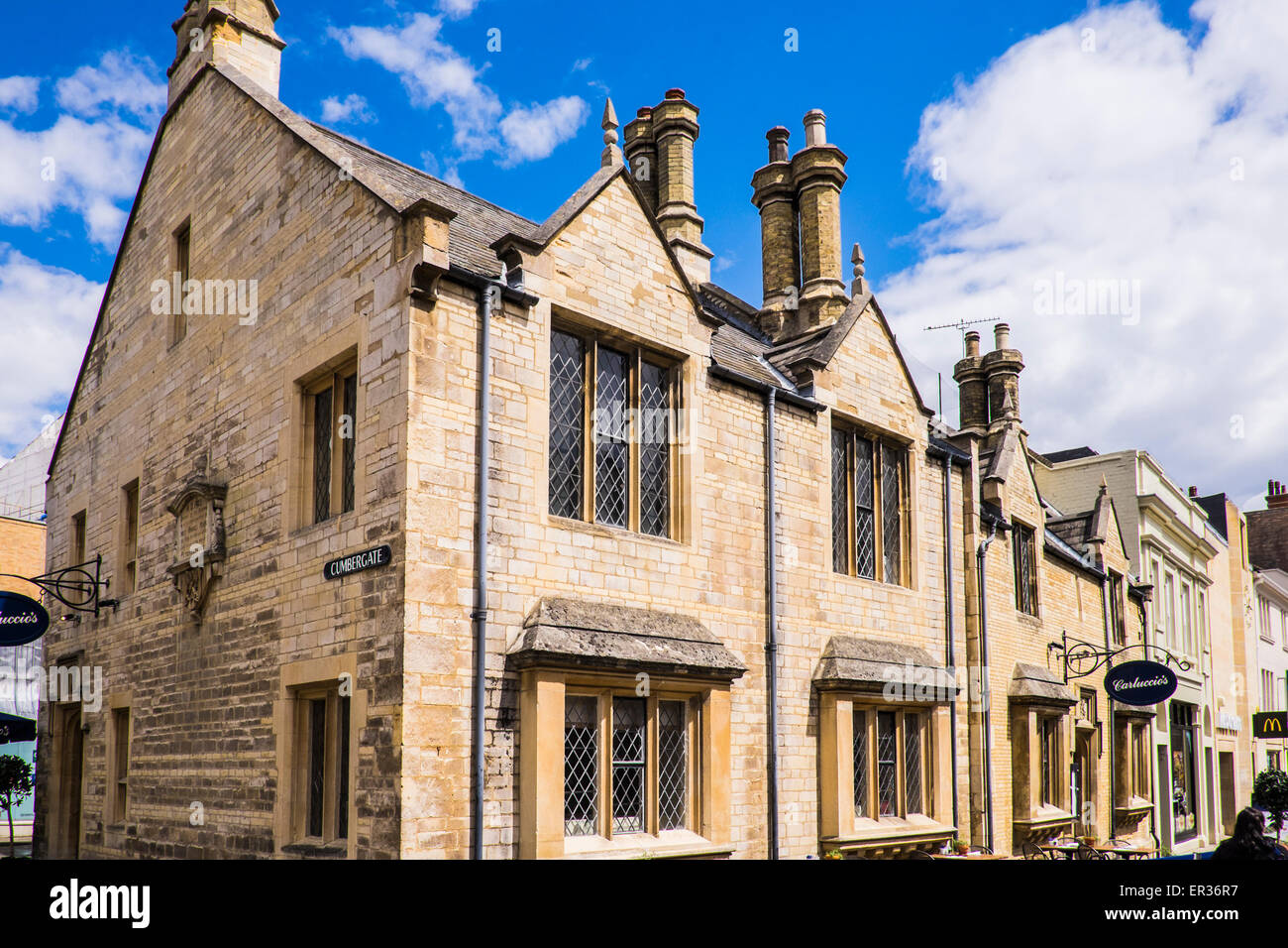 Historic building on Cumbergate Peterborough, Cambridgeshire, England ...