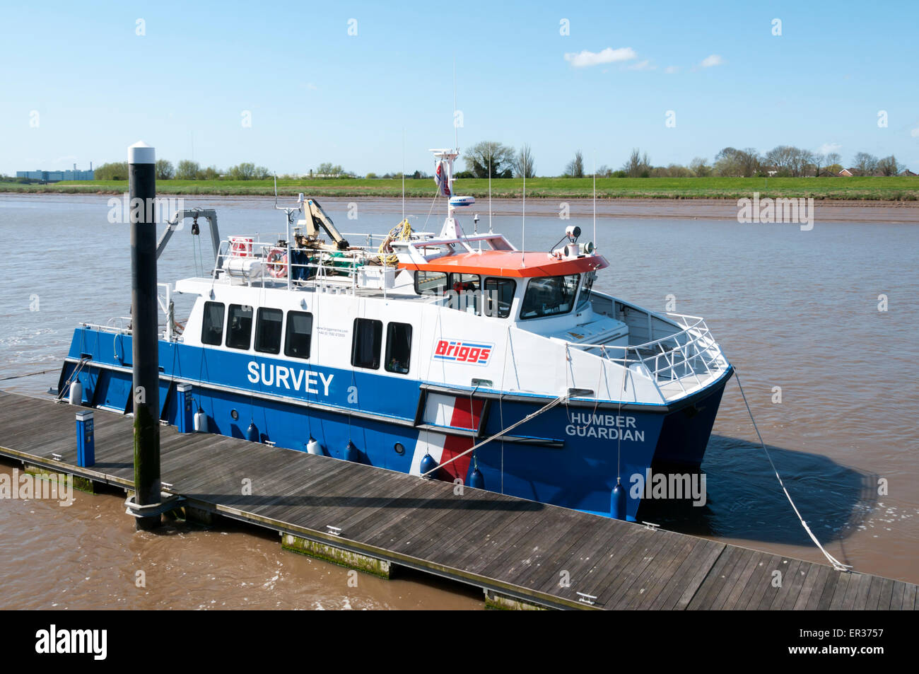 The Humber Guardian coastal survey vessel of Briggs Marine moored on ...