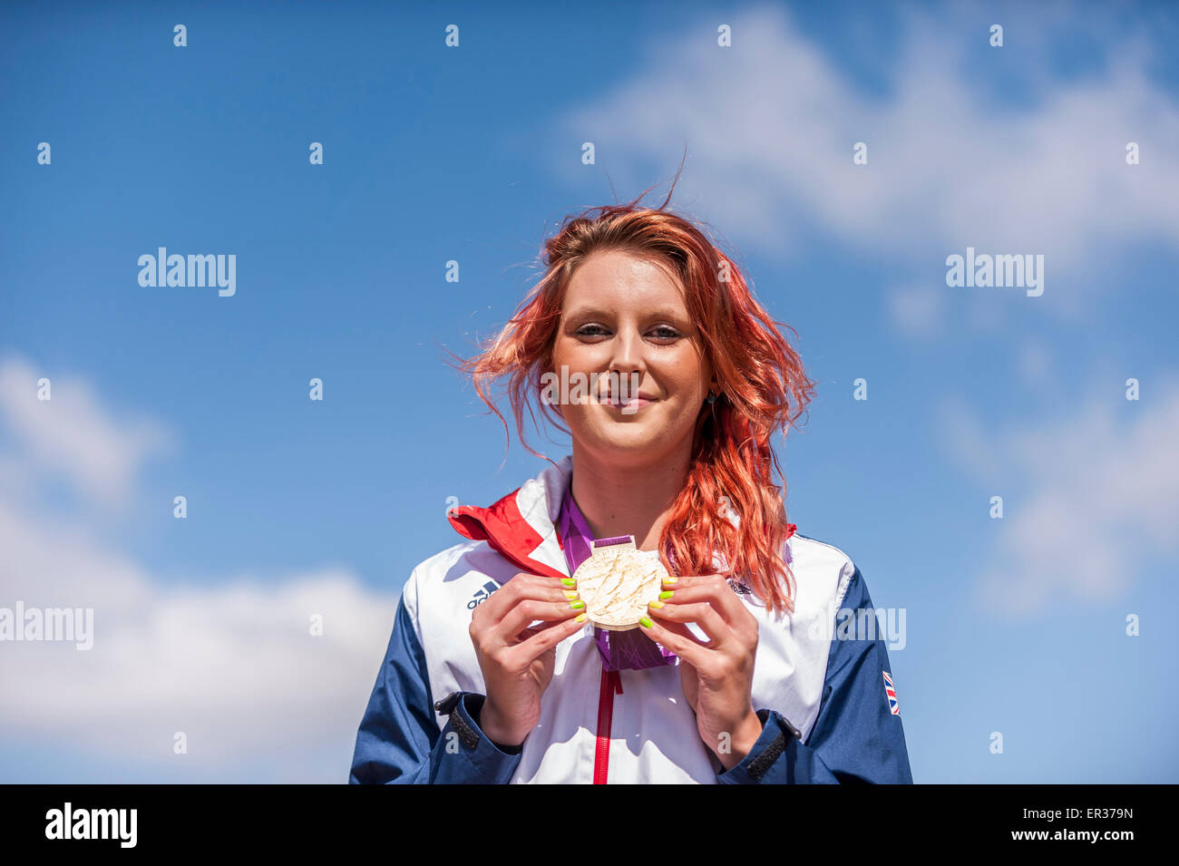 London, UK. 26 May 2015. Paralympic gold medallist, Jessica-Jane ...