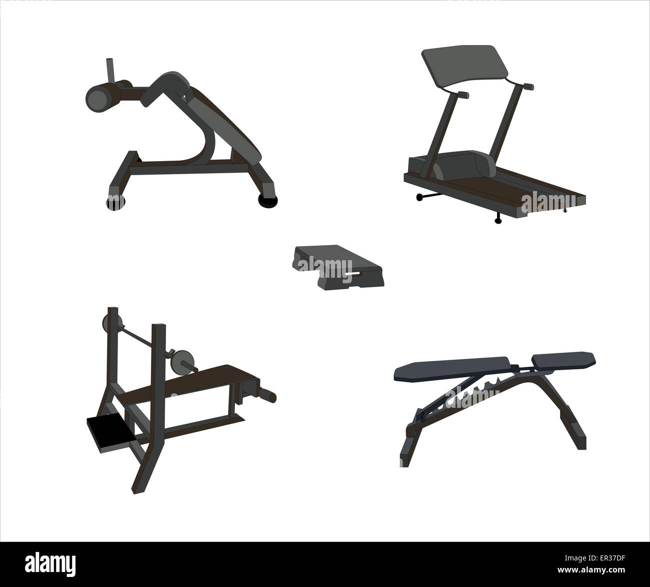 Set of Sports Trainer. Simulator. Isolated Vector Illustration Stock ...