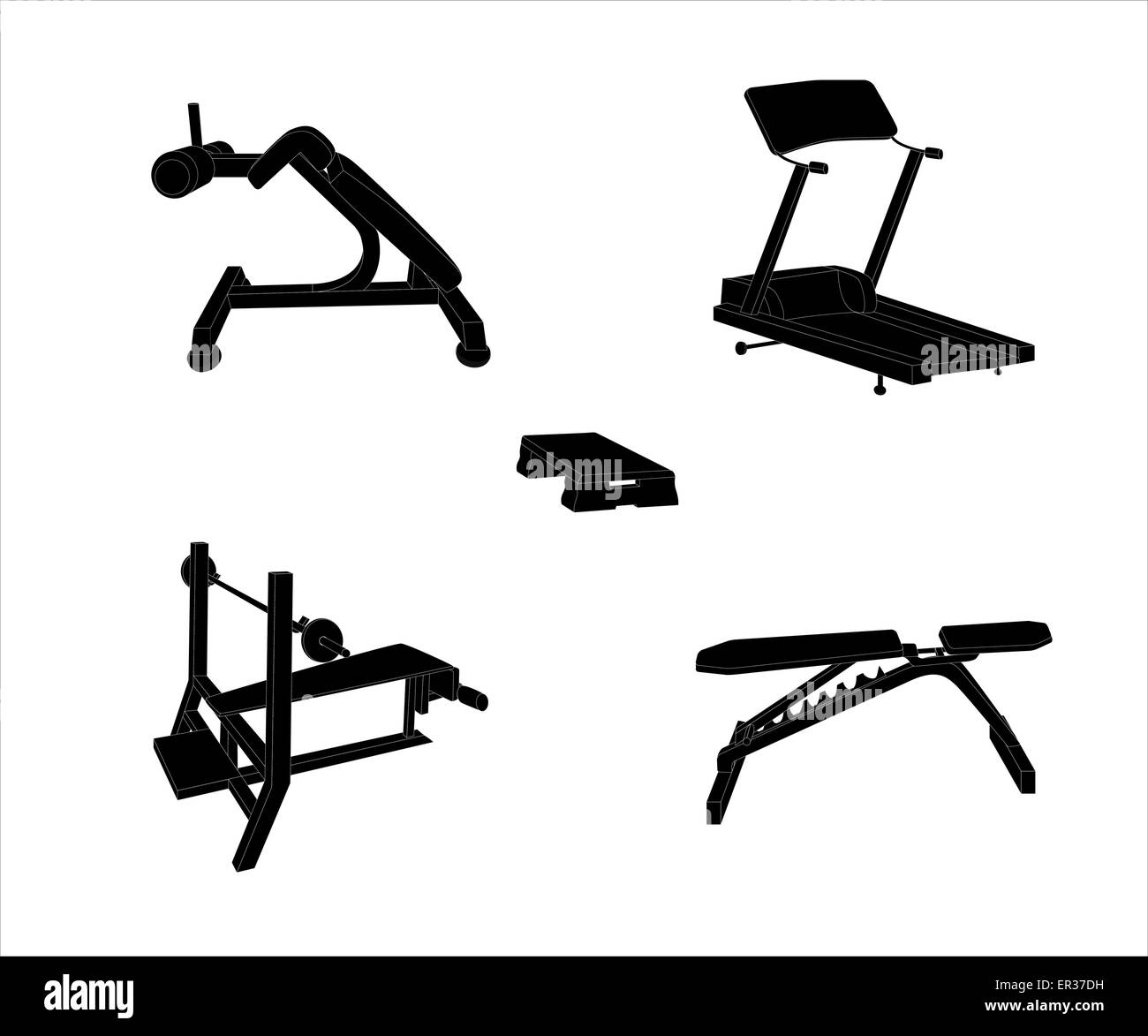 Set of Sports Trainer. Simulator. Isolated Vector Illustration Stock ...