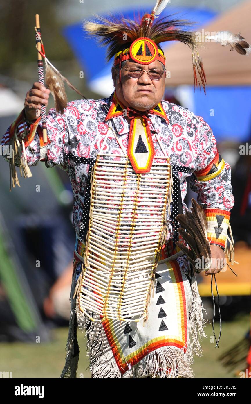Dressed in traditional ceremonial costume Native American Veterans take ...