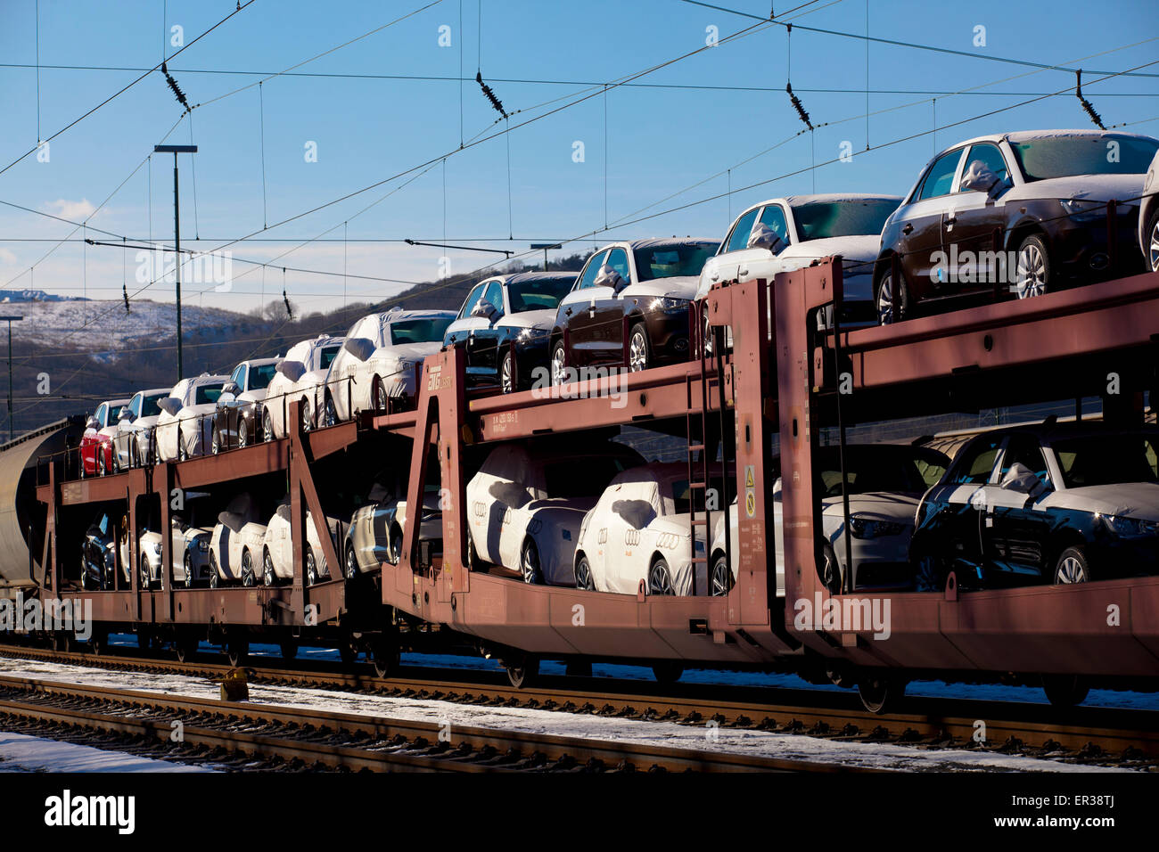 Europa, Deutschland, Ruhrgebiet, Hagen, Zugbildungsanlage im Stadtteil ...