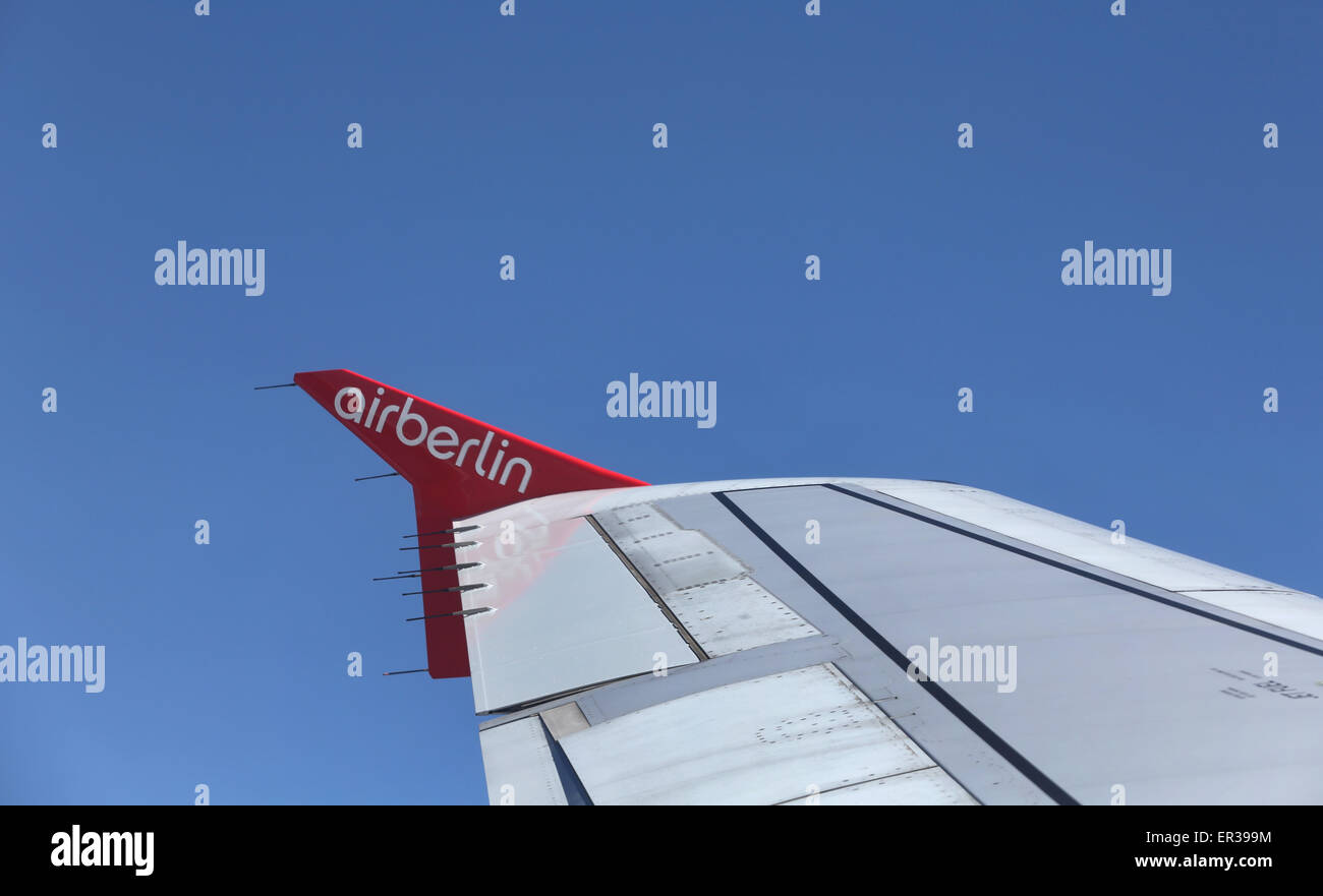 Munich, Germany. 24th Apr, 2015. The logo of German carrier Air Berlin ...
