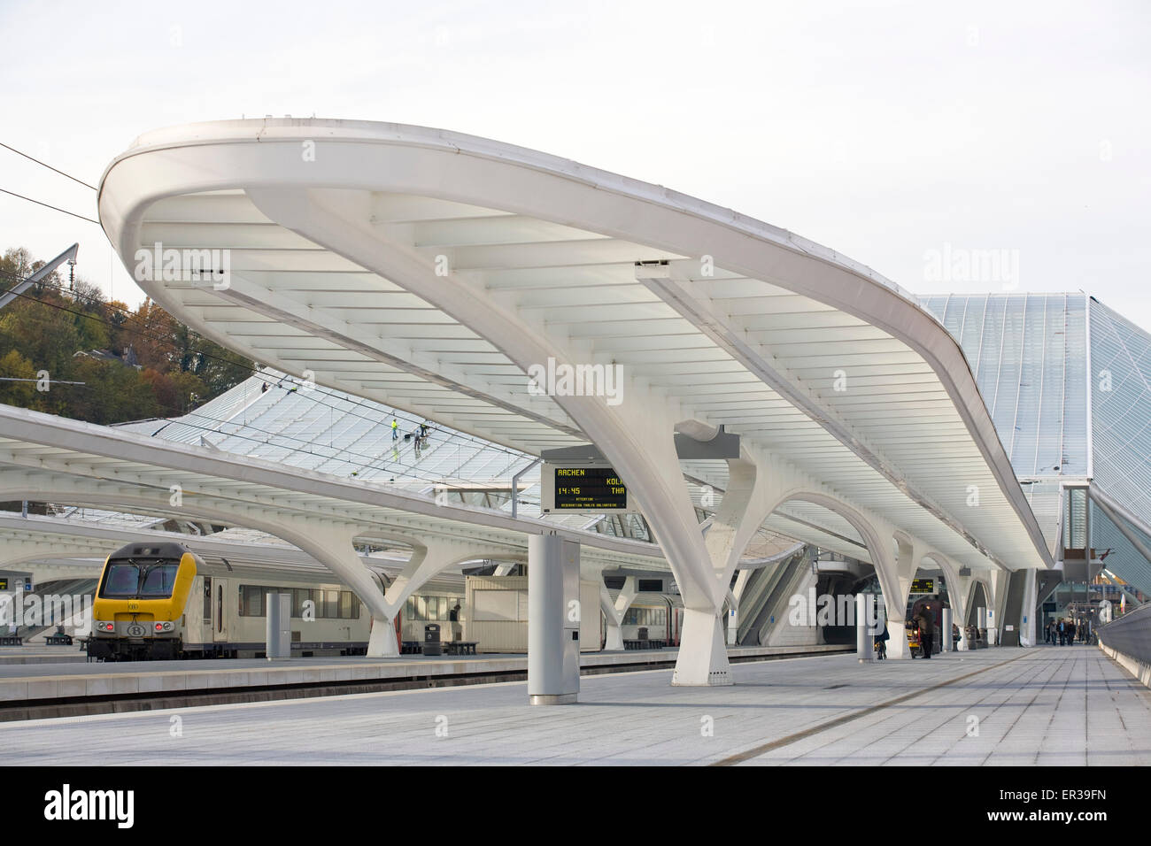 Europe, Belgium, Liege, platforms of the railway station Liege ...