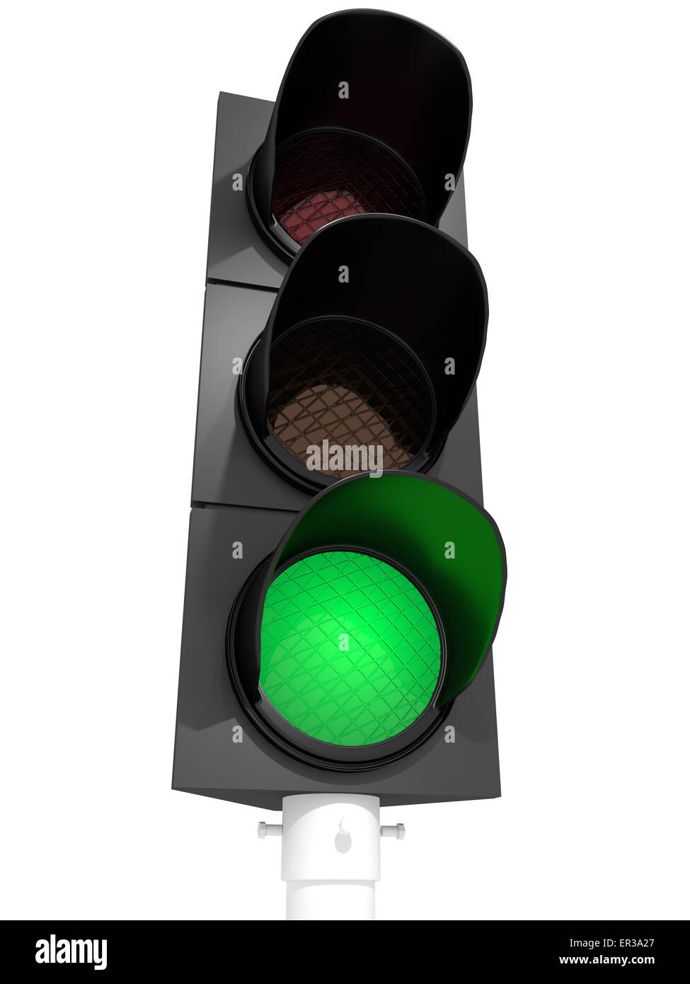 A traffic light with an active green light Stock Photo - Alamy