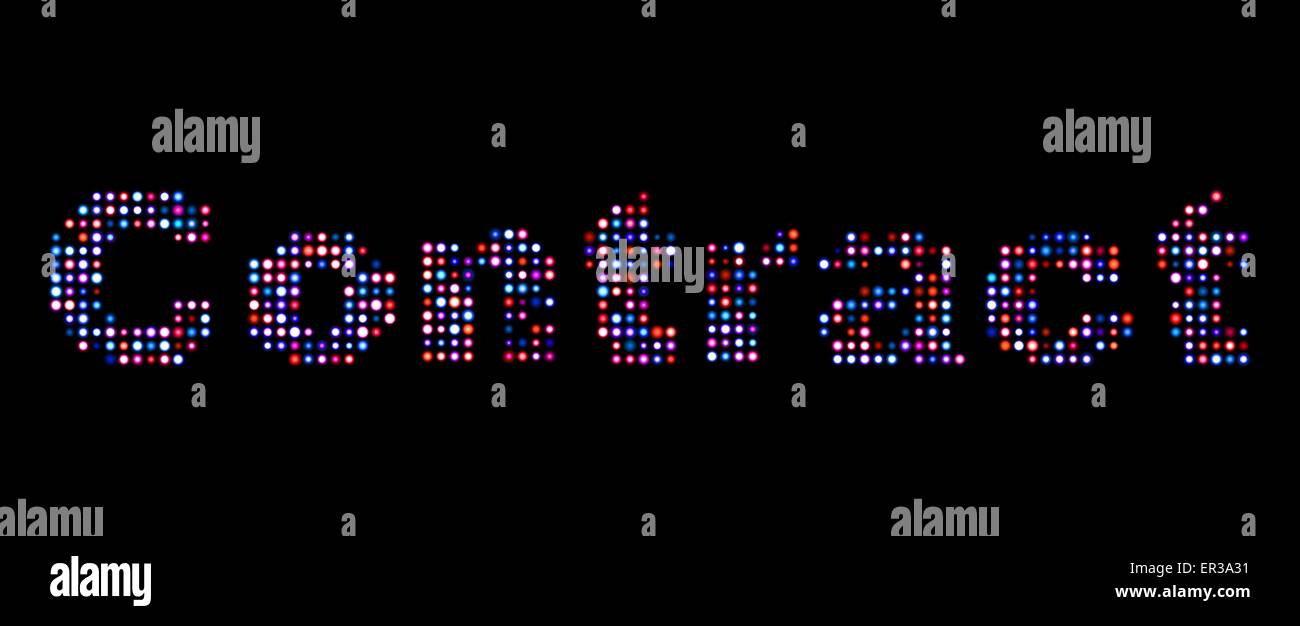 Contract led text Stock Photo - Alamy