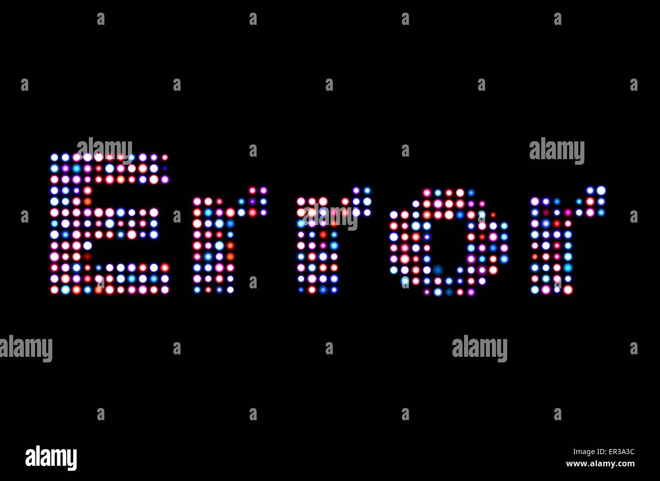 Error led text Stock Photo - Alamy