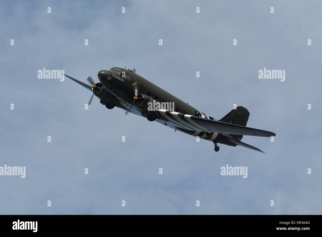 historical british airplane over Normandy Stock Photo - Alamy