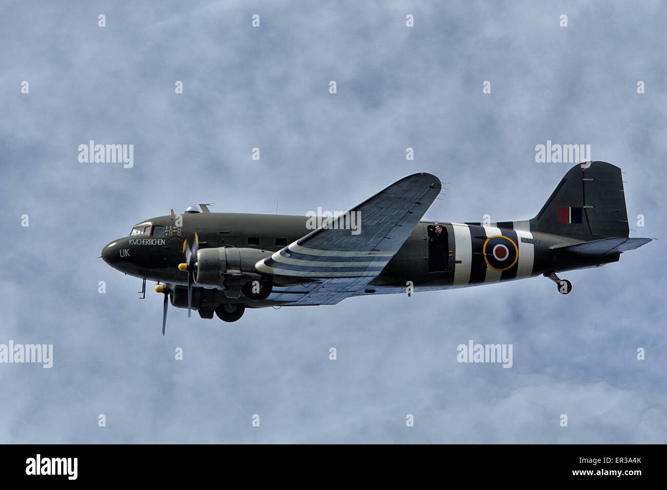 historical british airplane over Normandy Stock Photo - Alamy