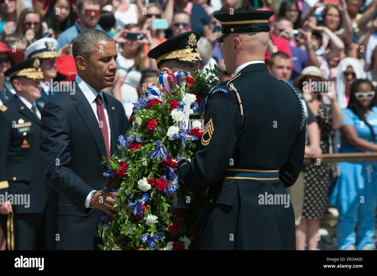 U.S. President Barack Obama during a wreath ceremony at the Tomb of the ...