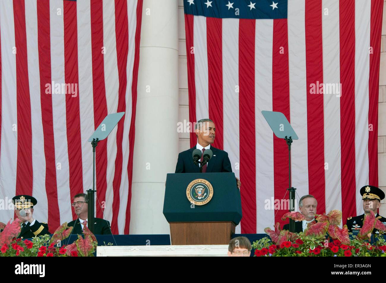 U.S. President Barack Obama gives the traditional Memorial Day address ...