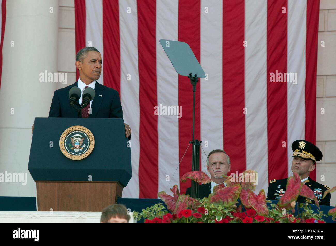 U.S. President Barack Obama gives the traditional Memorial Day address ...