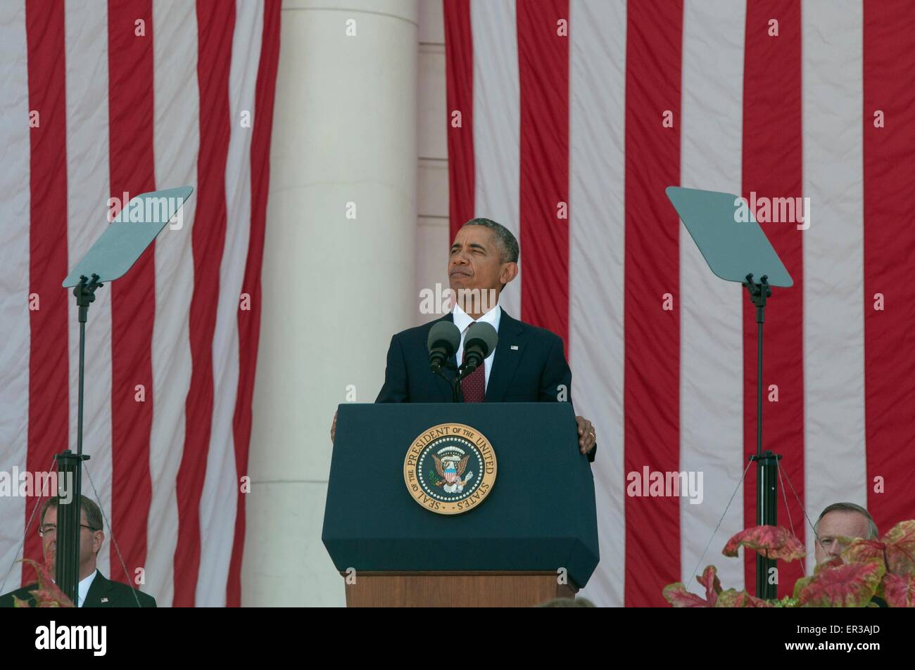 U.S. President Barack Obama gives the traditional Memorial Day address ...