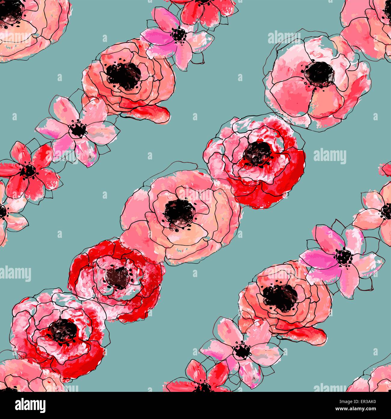 Seamless floral pattern Stock Vector Image & Art - Alamy