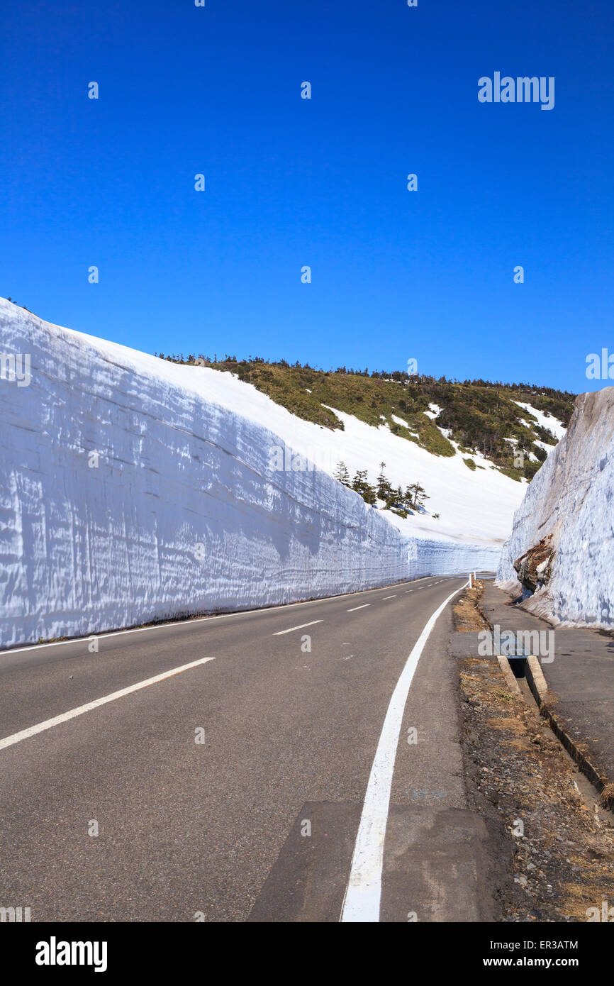 Hachimantai Aspite Line, Corridor of Snow, AkitaIwate, Japan Stock ...