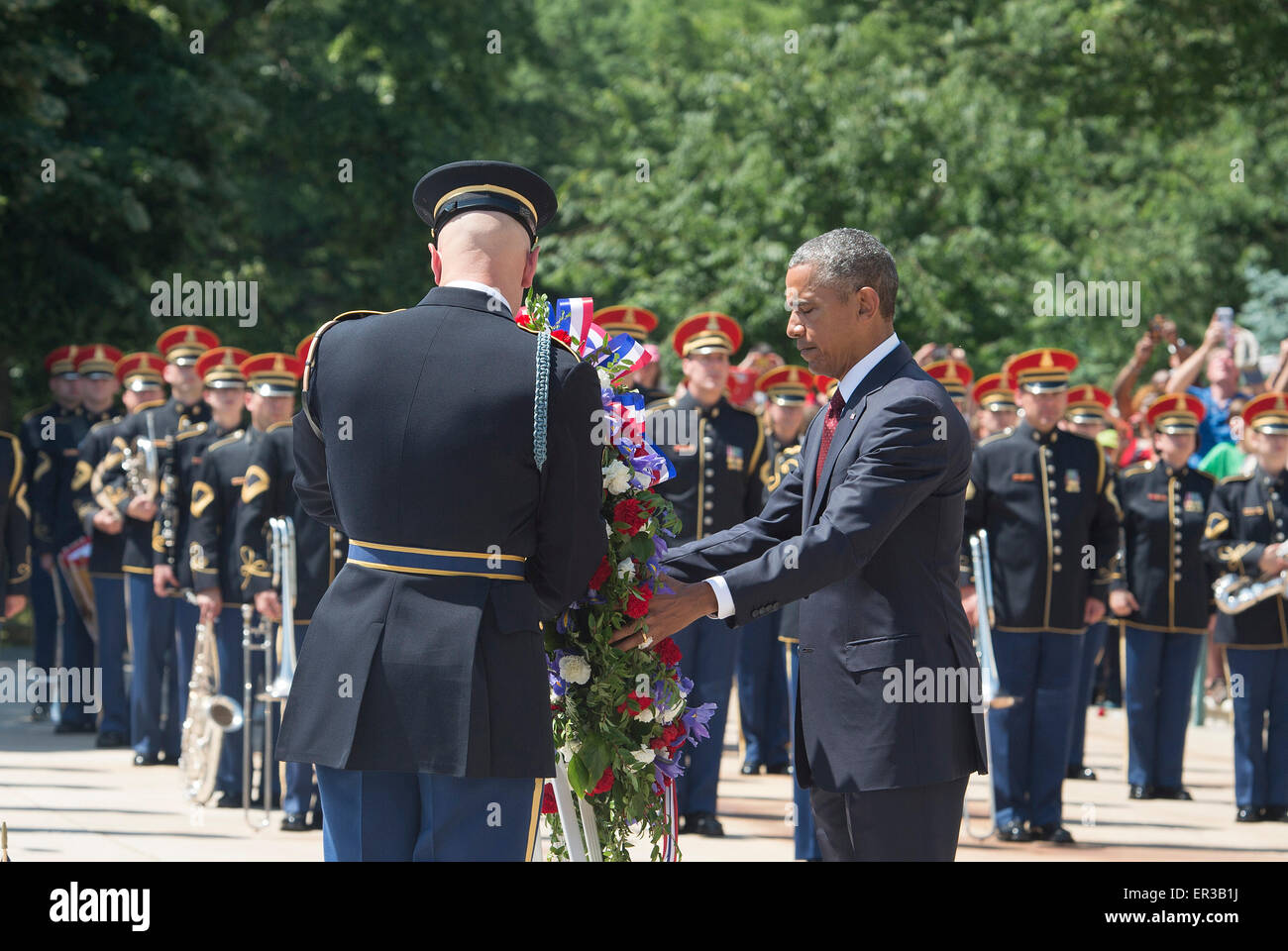 U.S. President Barack Obama during a wreath ceremony at the Tomb of the ...