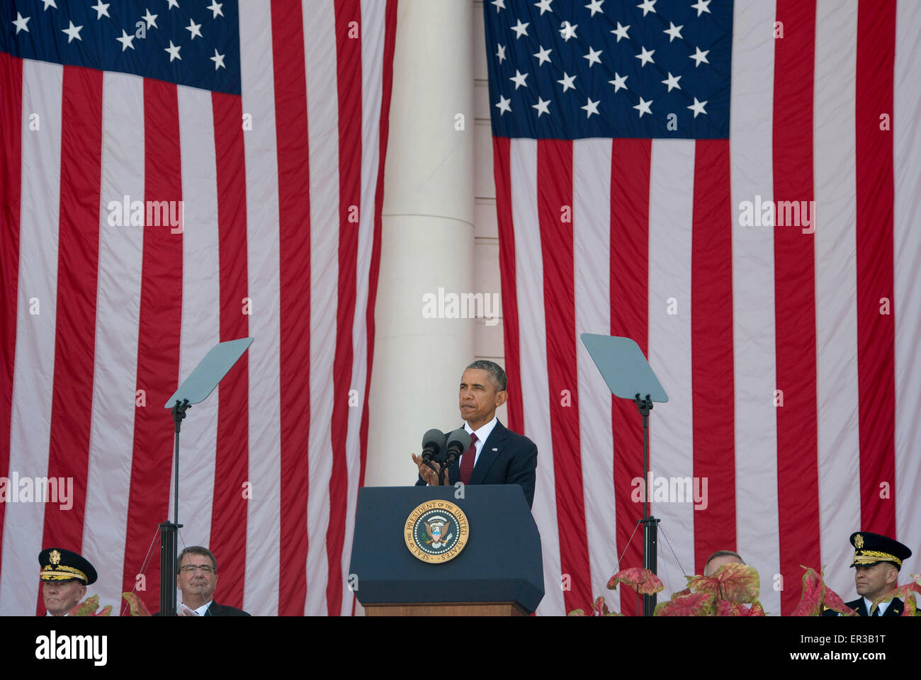 U.S. President Barack Obama gives the traditional Memorial Day address ...