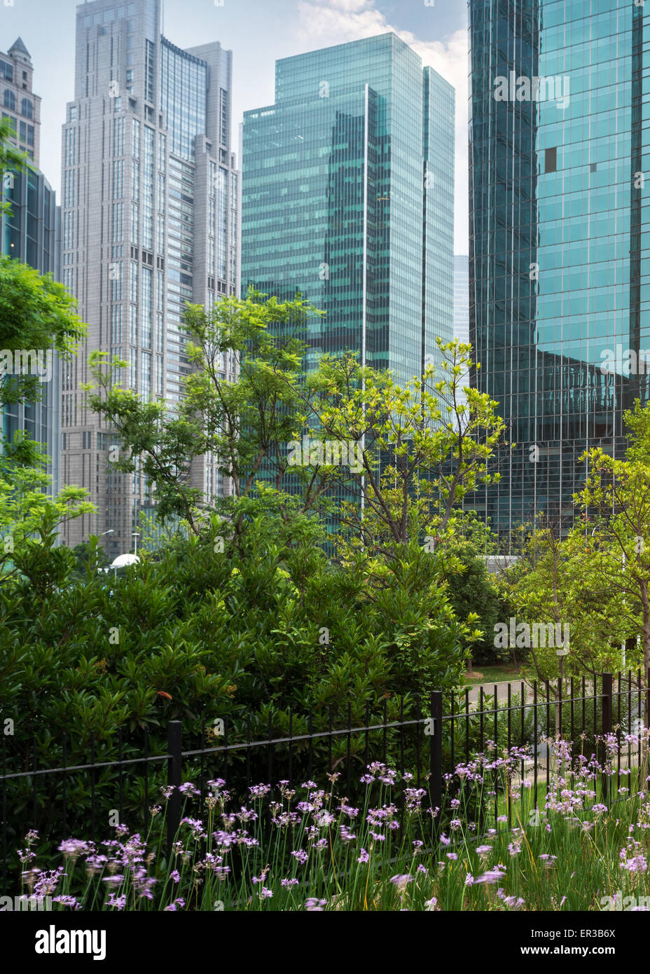 Office buildings and road at shanghai Stock Photo - Alamy