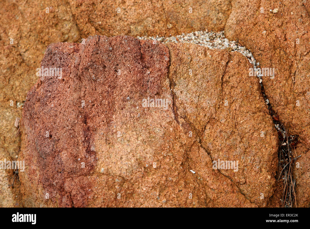 Red stone structure granite for background Stock Photo - Alamy