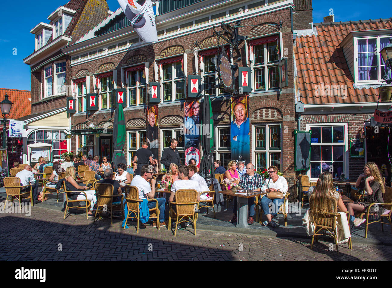 Cafe restaurant volendam netherlands holland hi-res stock photography ...