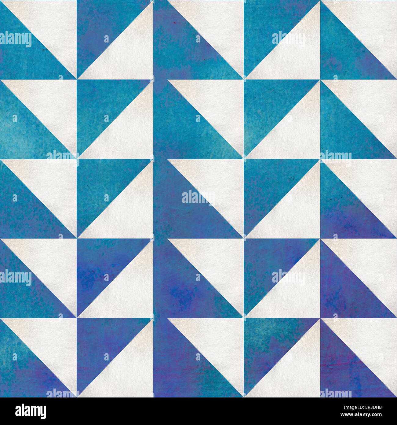 geometric triangle prints on watercolored texture - abstract graphic ...