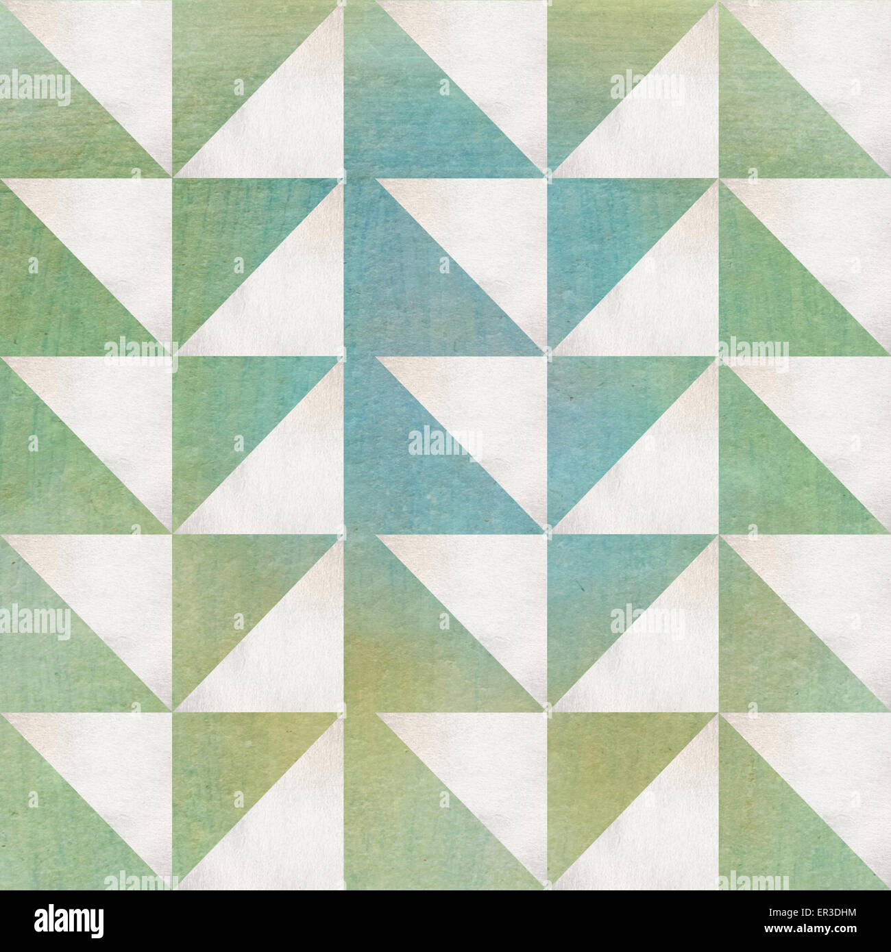 geometric triangle prints on watercolored texture - abstract graphic ...