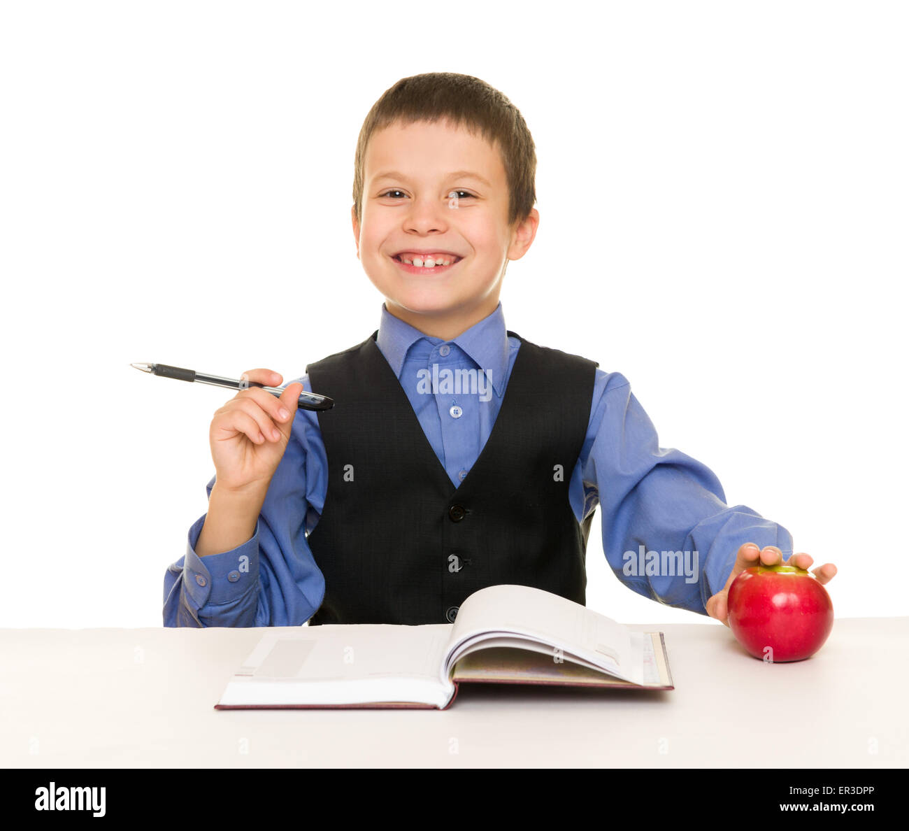 Boy in a business suit with diary Stock Photo - Alamy
