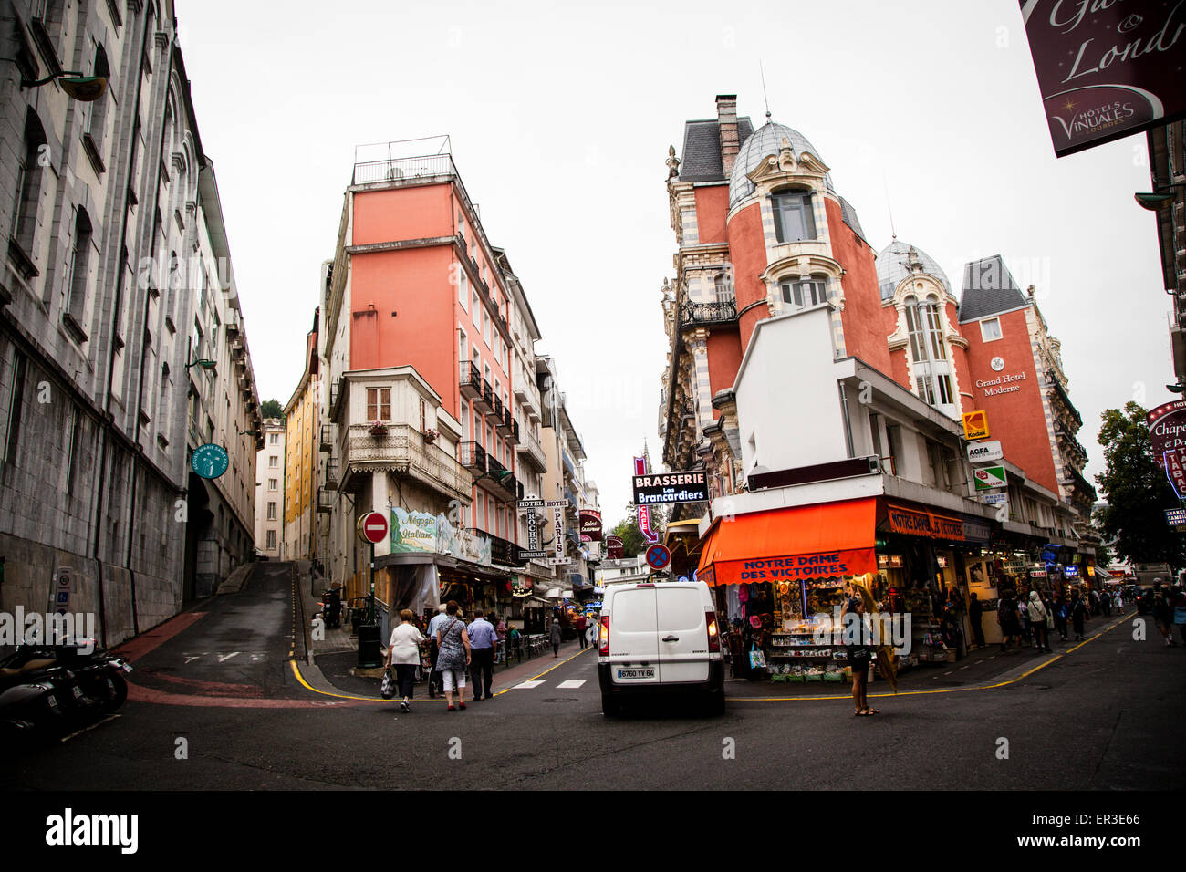 Streets Of Lourdes, France Stock Photo - Alamy