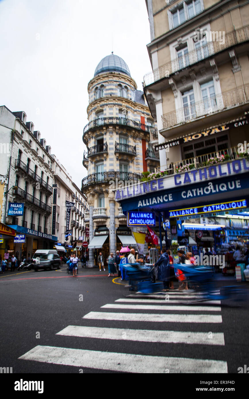 Streets Of Lourdes, France Stock Photo - Alamy