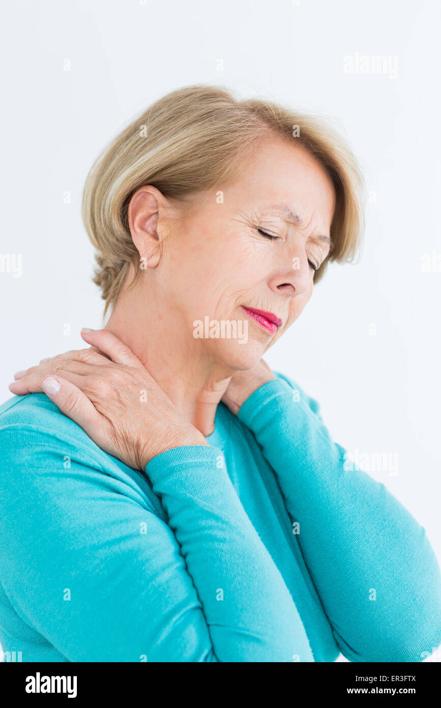 Neck pain woman hi-res stock photography and images - Alamy