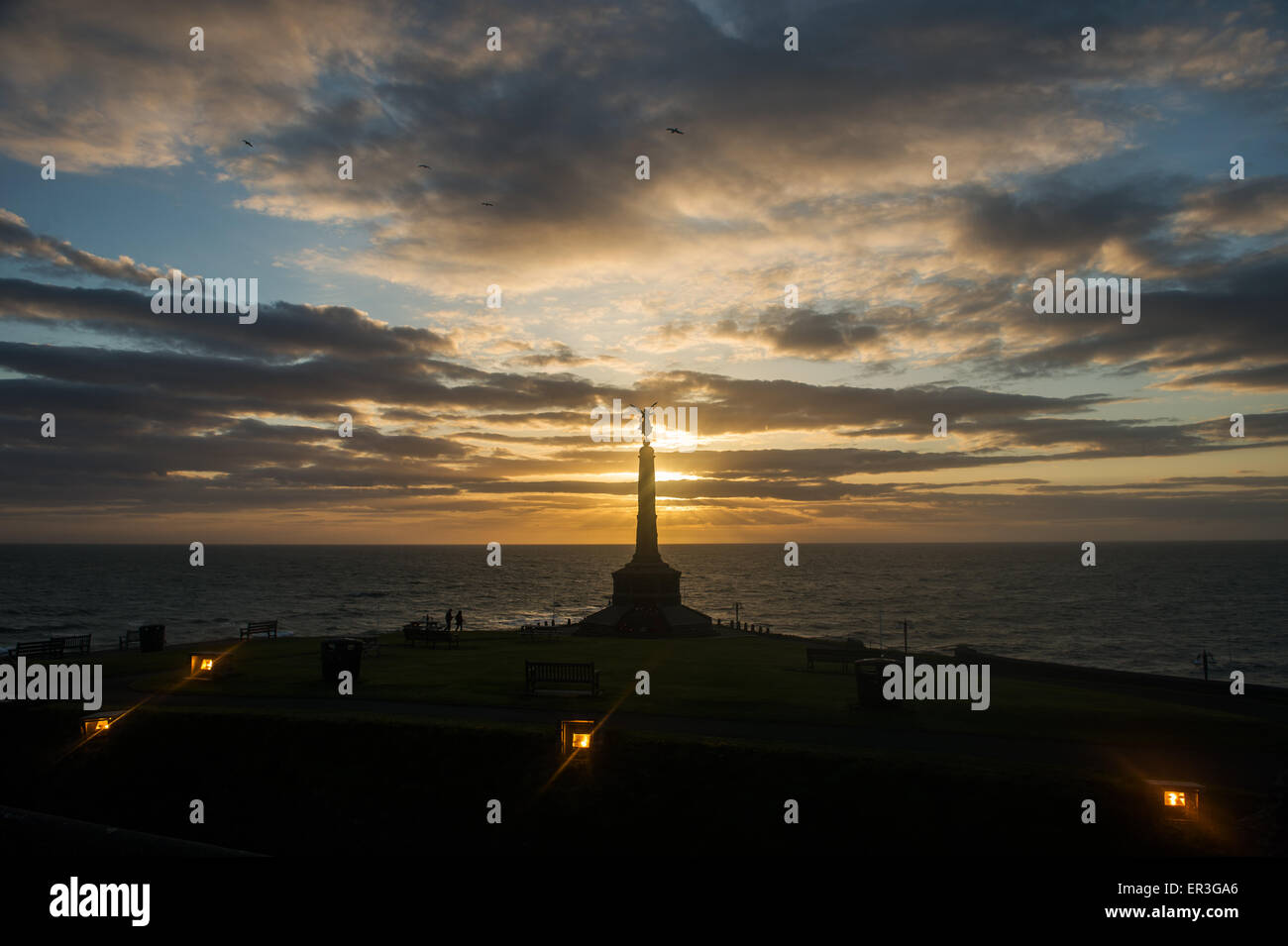 Sunset at Aberystwyth Stock Photo - Alamy