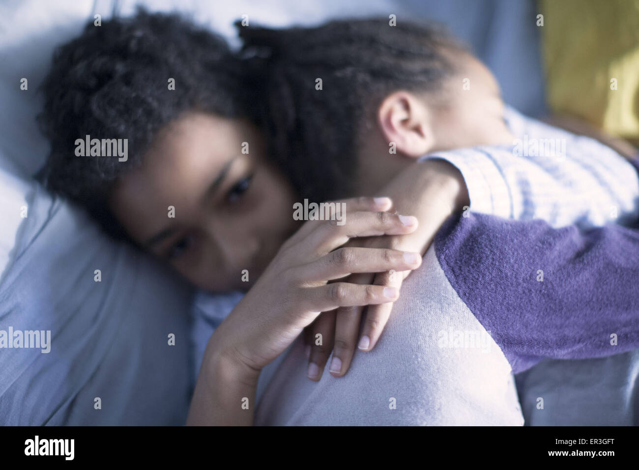 Sibling comforting hi-res stock photography and images - Alamy