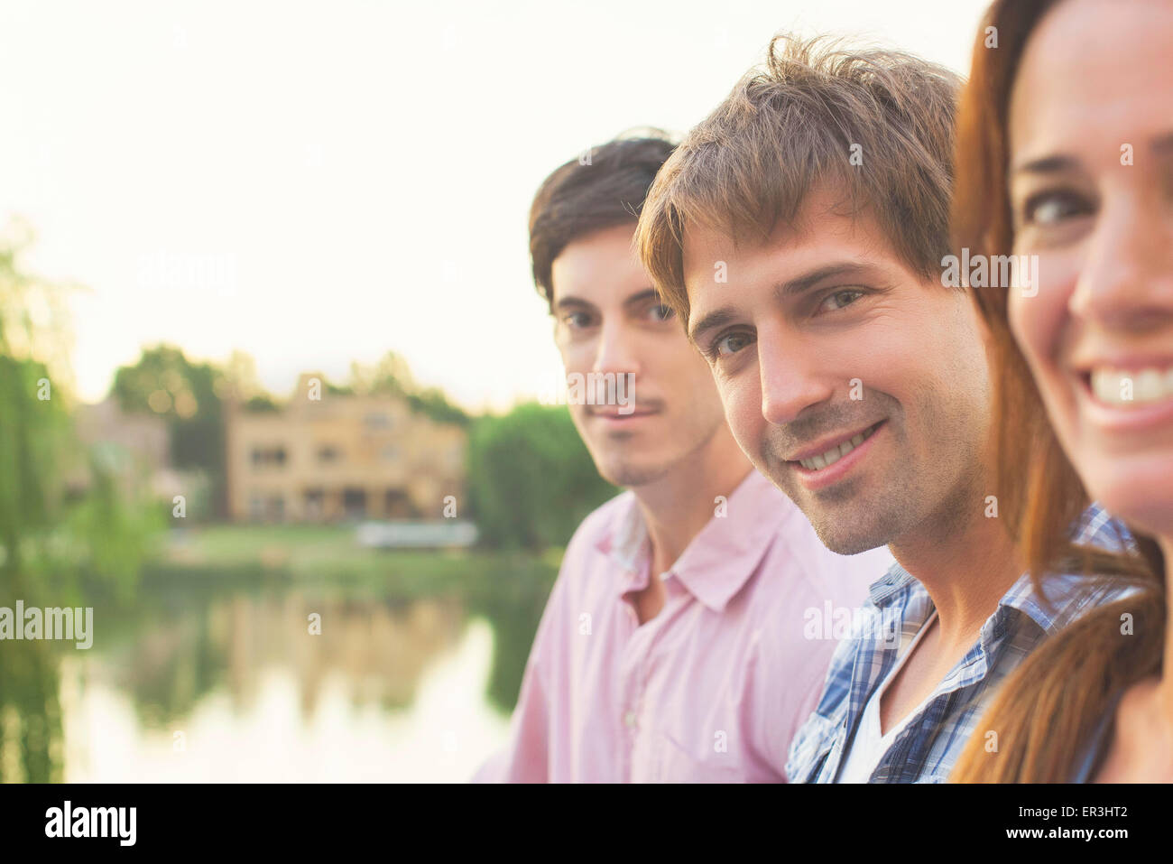 College friends together at scenic location Stock Photo - Alamy