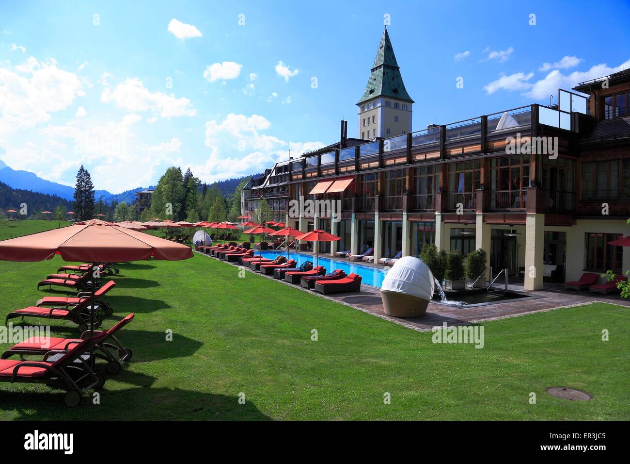 Elmau castle near Kruen before the G7 summit in June 2015 Stock Photo ...