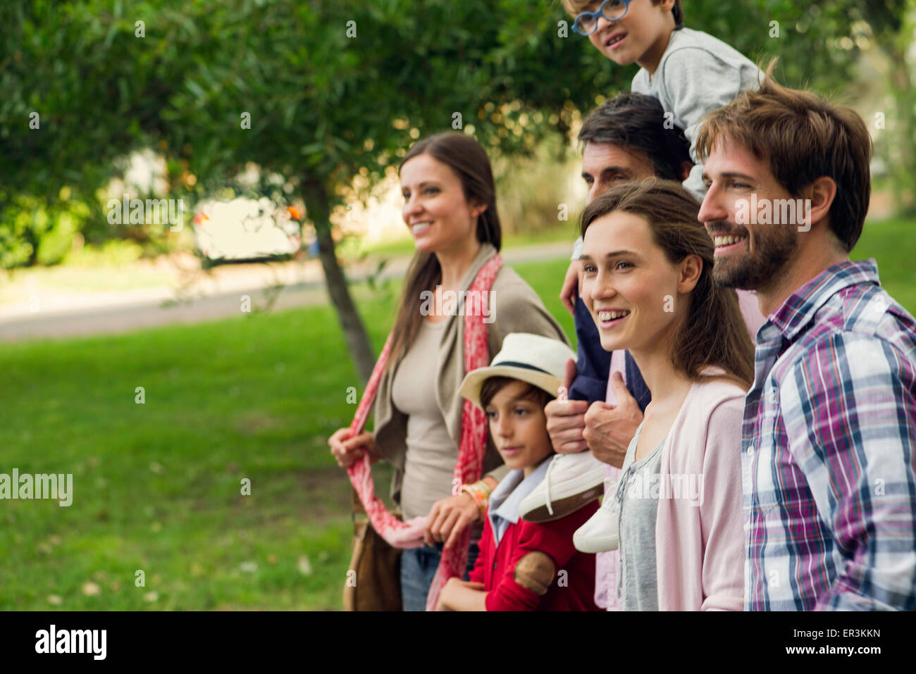 Family spending time together outdoors Stock Photo - Alamy