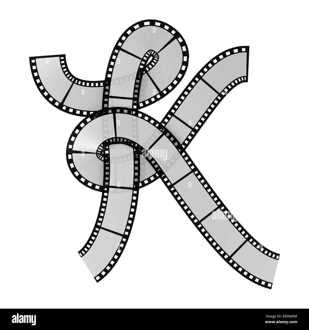 Illustration of the film strip alphabet letter Stock Photo - Alamy