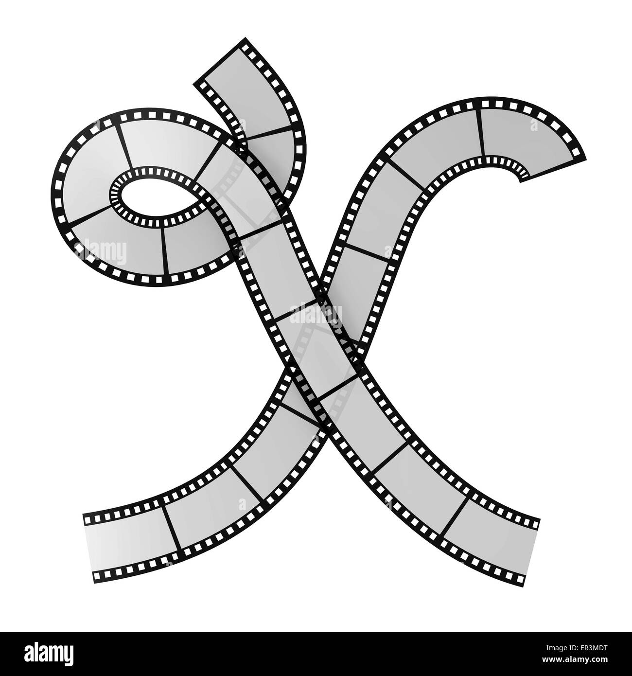 Illustration of the film strip alphabet letter Stock Photo - Alamy