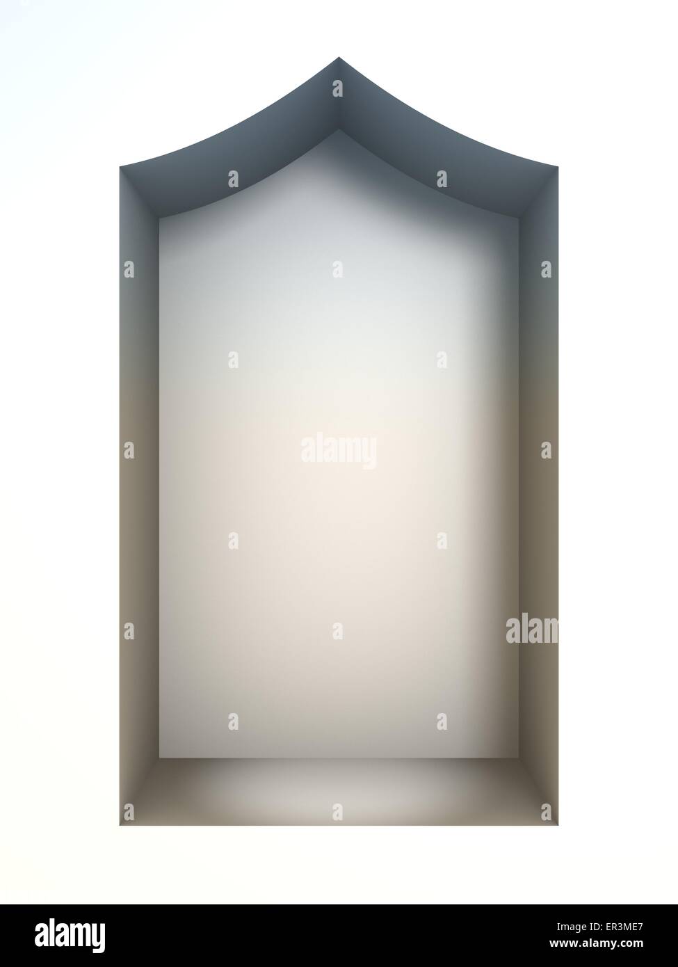 3D rendering of the wall niche Stock Photo - Alamy