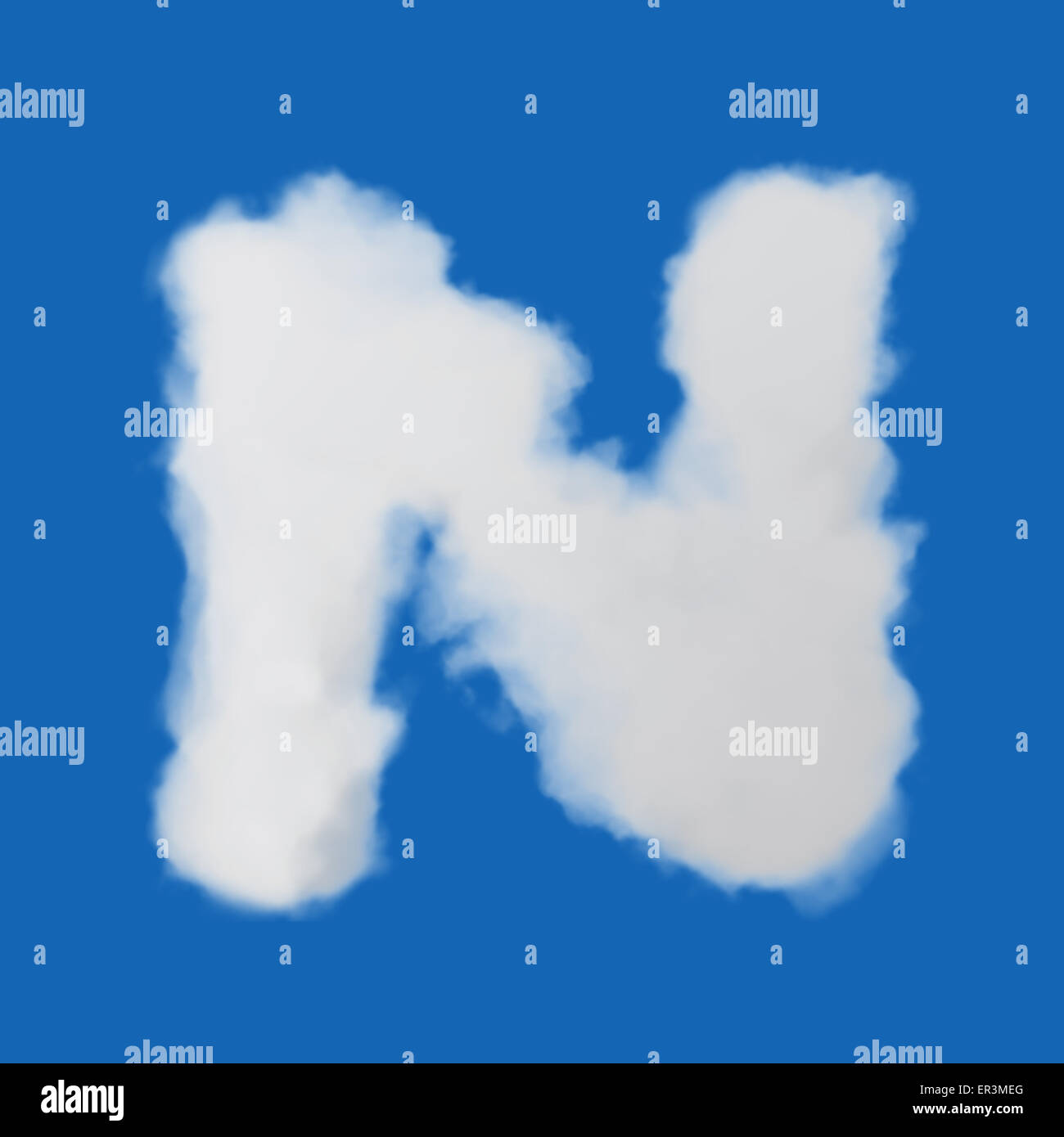 3D rendering of the cloud letter Stock Photo - Alamy