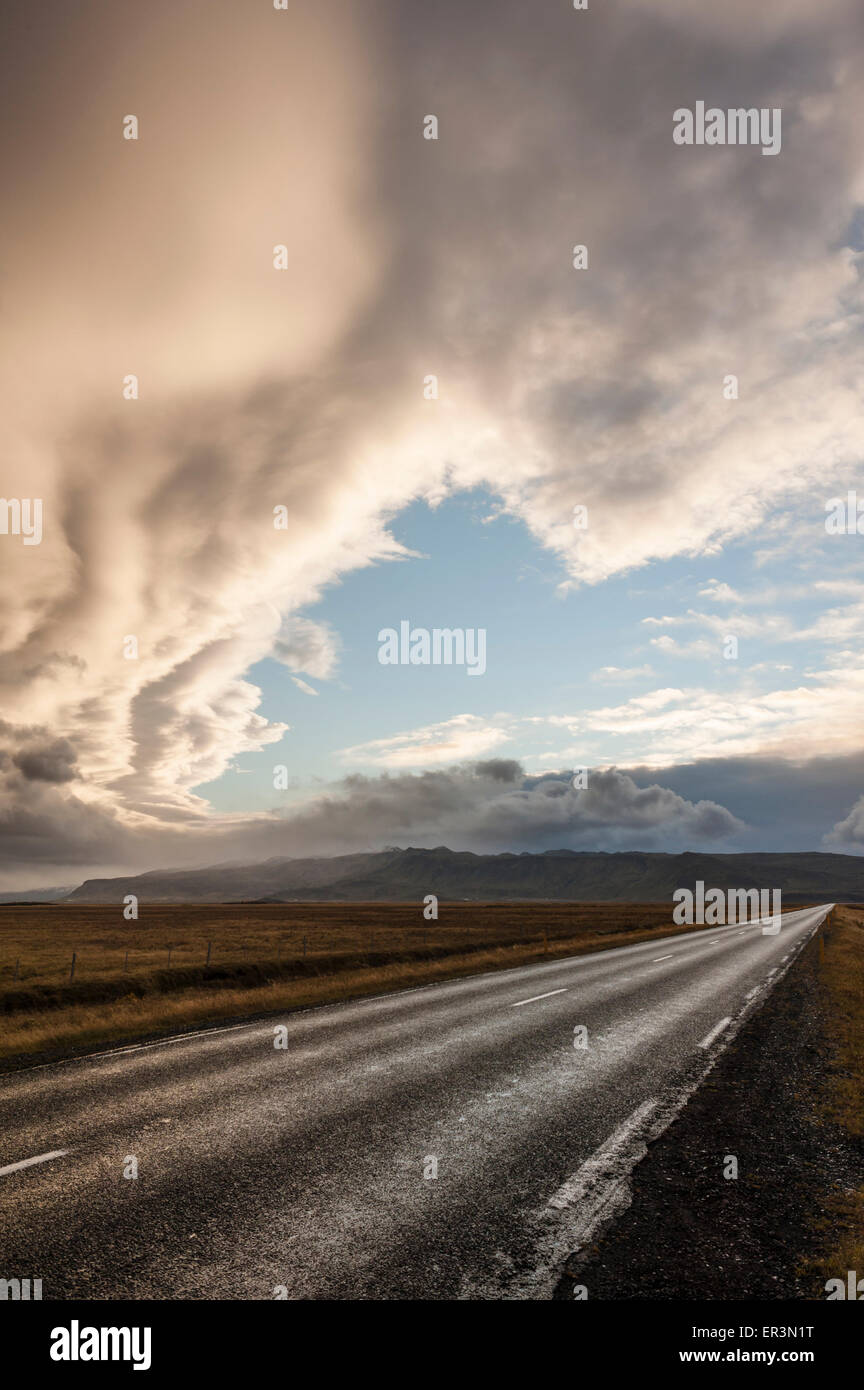 Rainy morning on the south coast of Iceland Stock Photo - Alamy