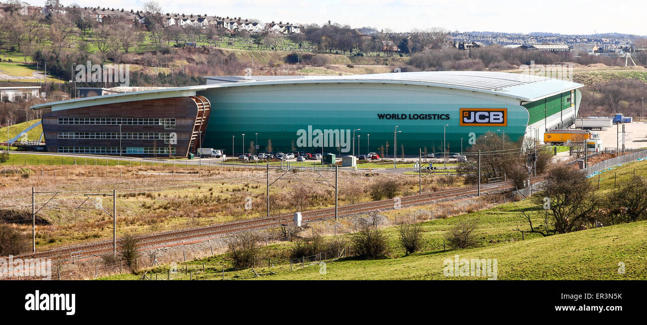 The JCB World Logistics site at Chatterley Valley Stock Photo, Royalty ...
