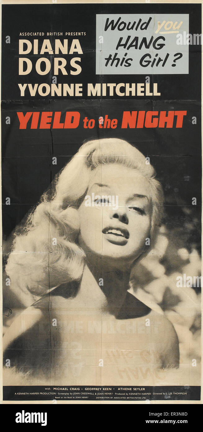 Yield to the Night - Movie Poster Stock Photo - Alamy